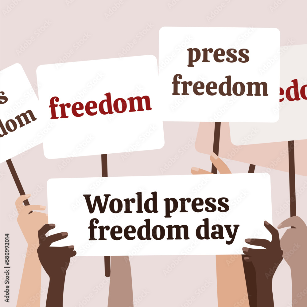 World press freedom day concept vector illustration. World Press ...