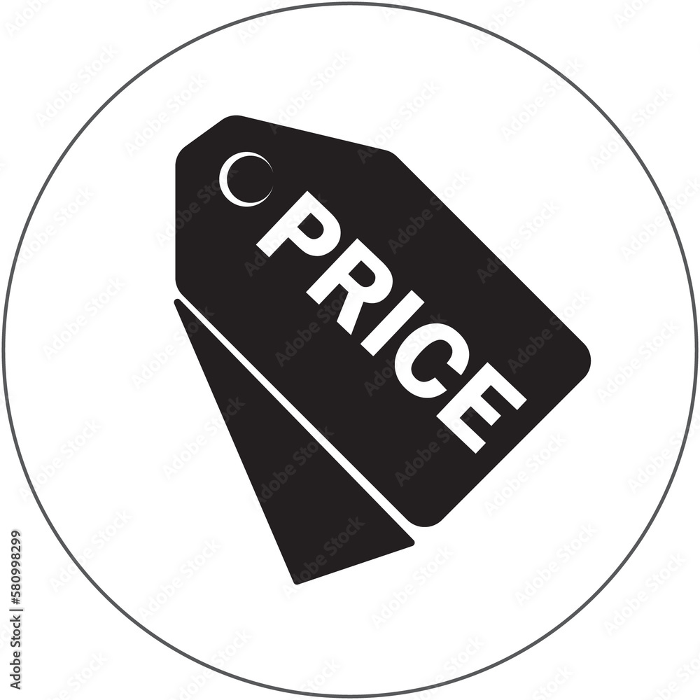 Black vectorized price tag icon, ideal for instagram highlights stories ...