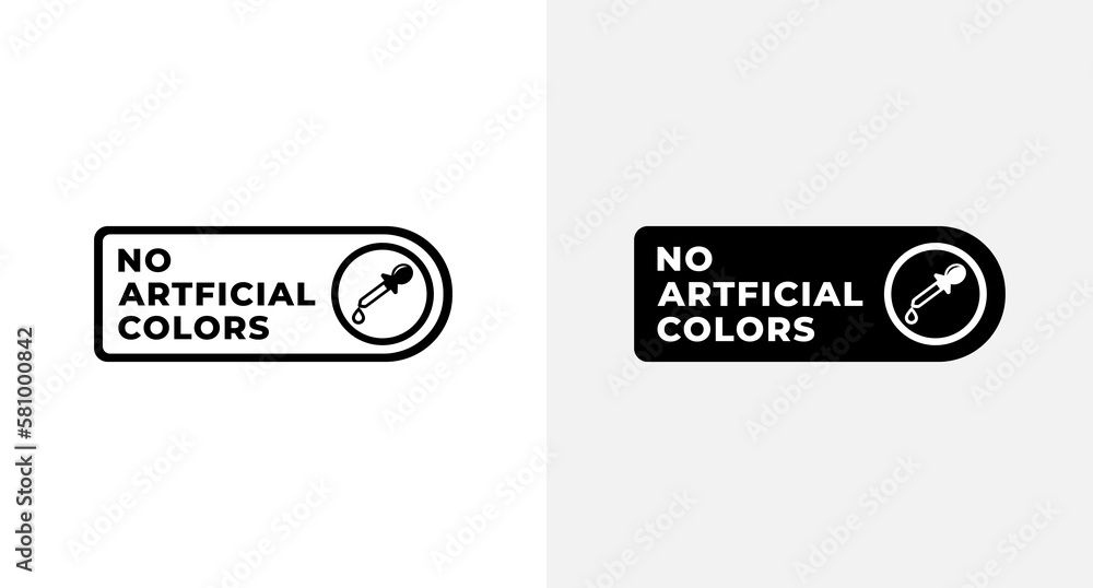 Vettoriale Stock No artificial colors label or No artificial colors ...