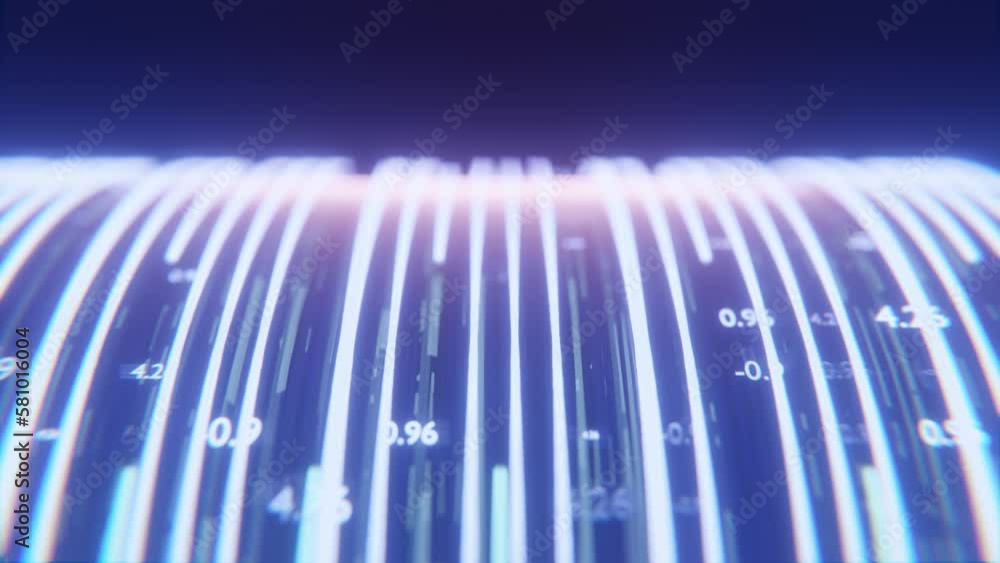 Big Data Digital Business Hitech Background/ 4k animation of an ...