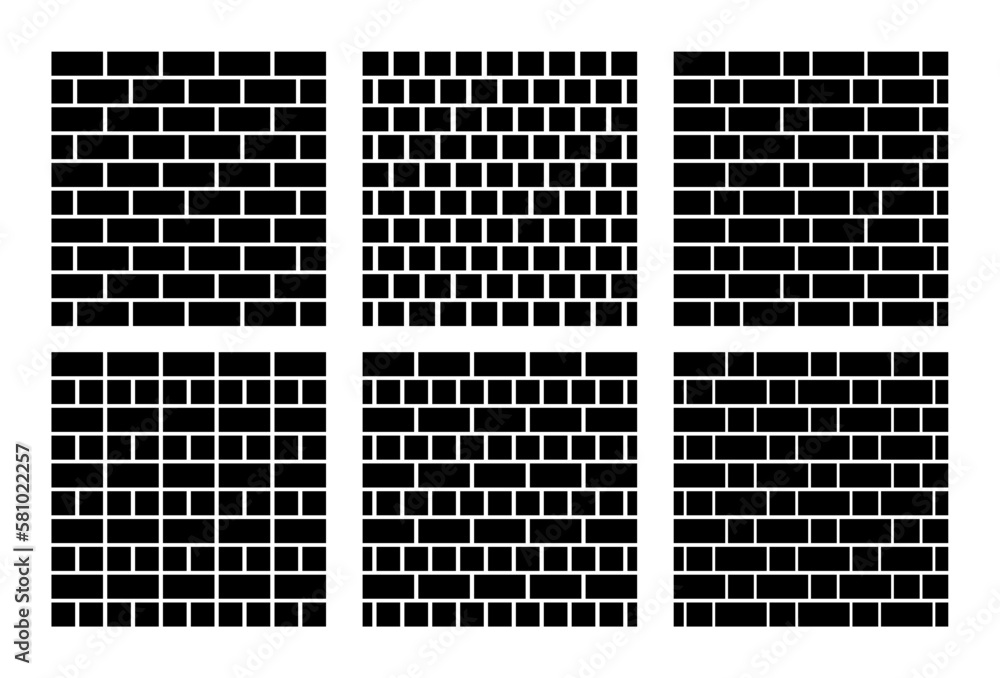 Brick wall. Seamless pattern of brickwork. Isolated vector illustration ...