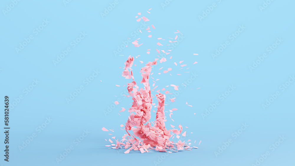 Pink Falling Man Mental Health Breakdown Body Broken Fracture ...