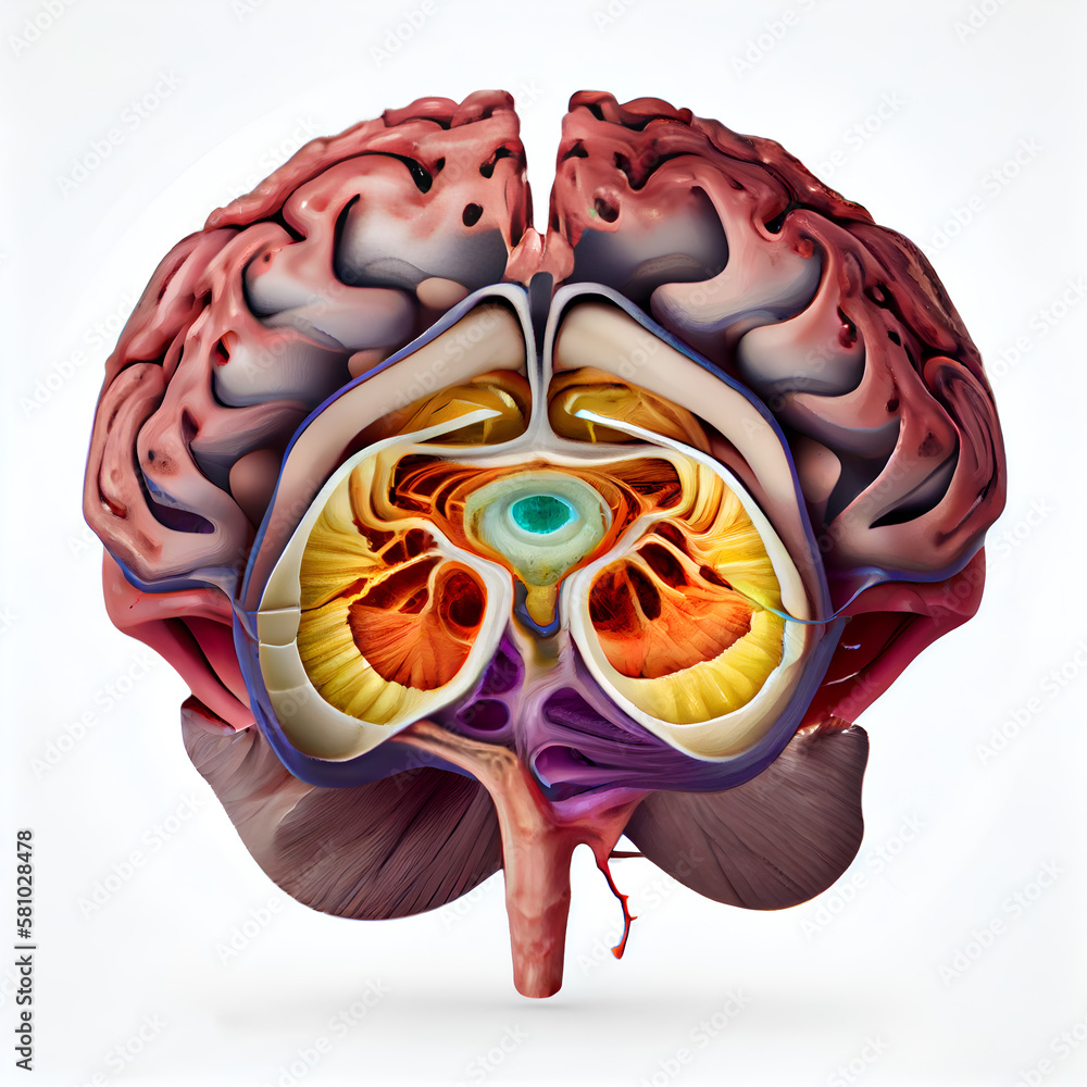 Ai generated human pineal gland anatomy. Stock Illustration | Adobe Stock