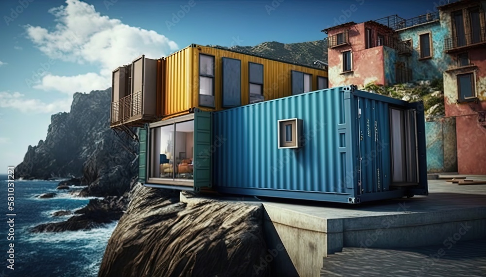 concept of sustainability and recycle , container box remake as house ...