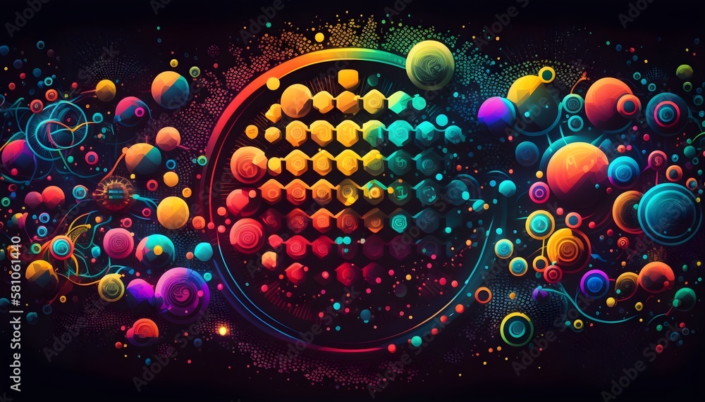 blockchain wallpaper, blockchain technology, colorful background Stock ...