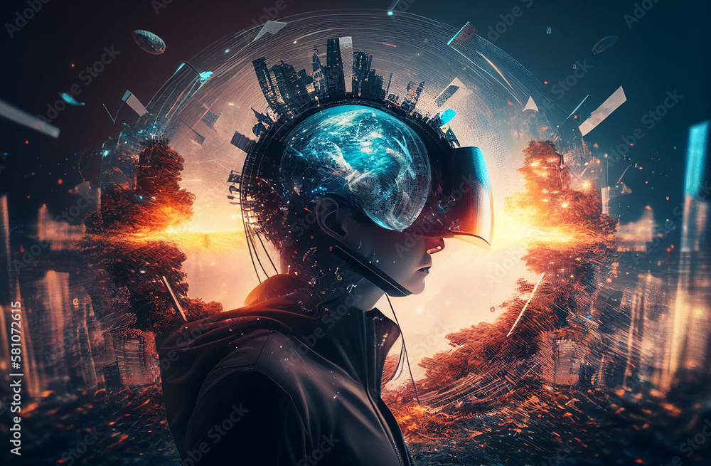 Metaverse Digital Cyber World Technology Concept Innovation Technology ...