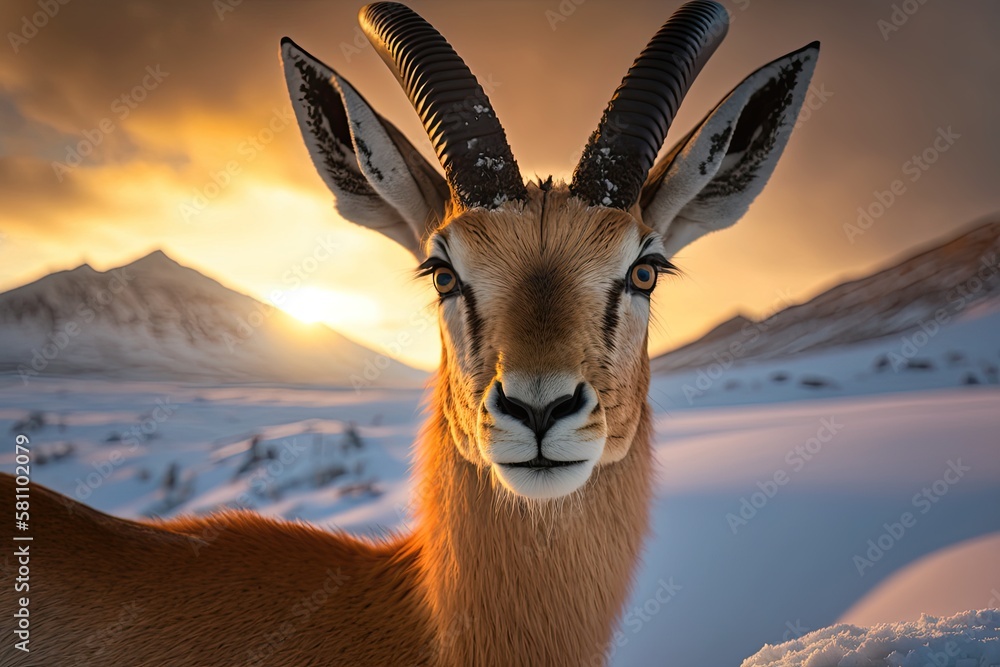 Donkey in desert. AI generated art illustration. Stock Illustration ...