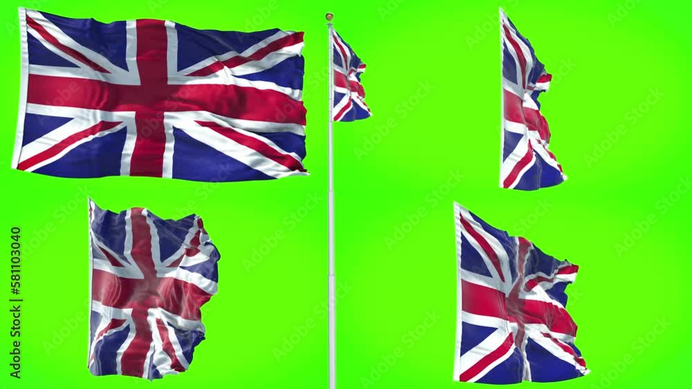 Set of flags of the United Kingdom. Flags of the United Kingdom with ...