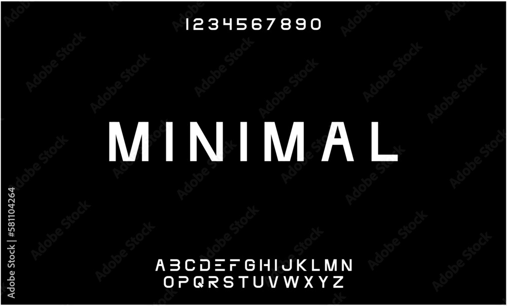 Minimal font. Minimal alphabet. Typography designs set a to z. Vector ...
