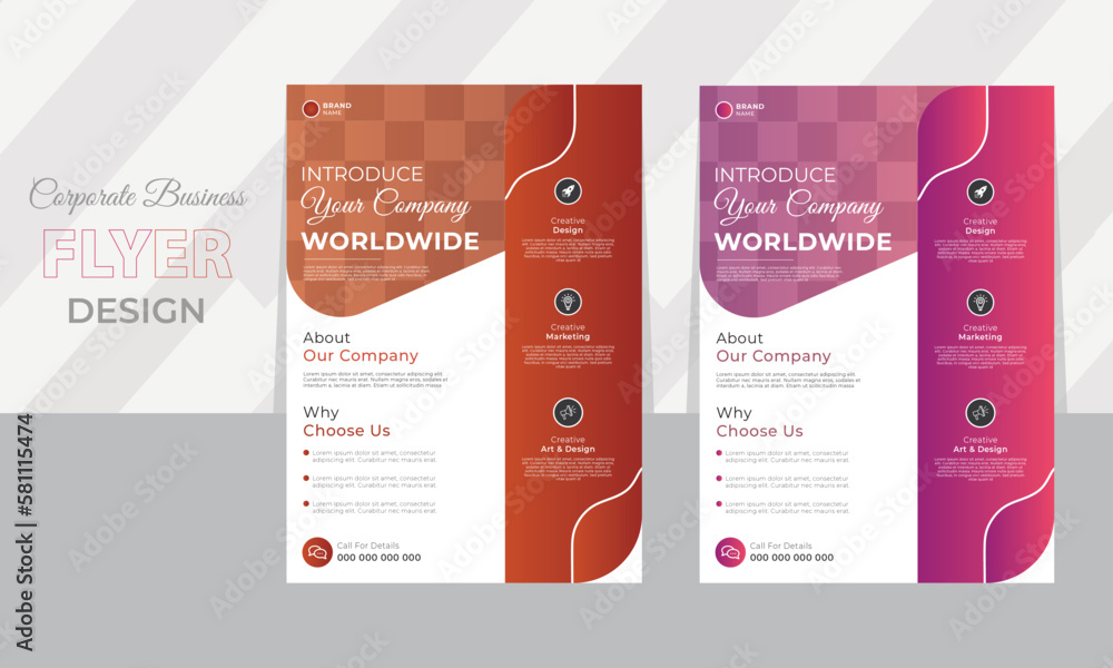 Print Modern flyer design for advertising promotion and growth company ...