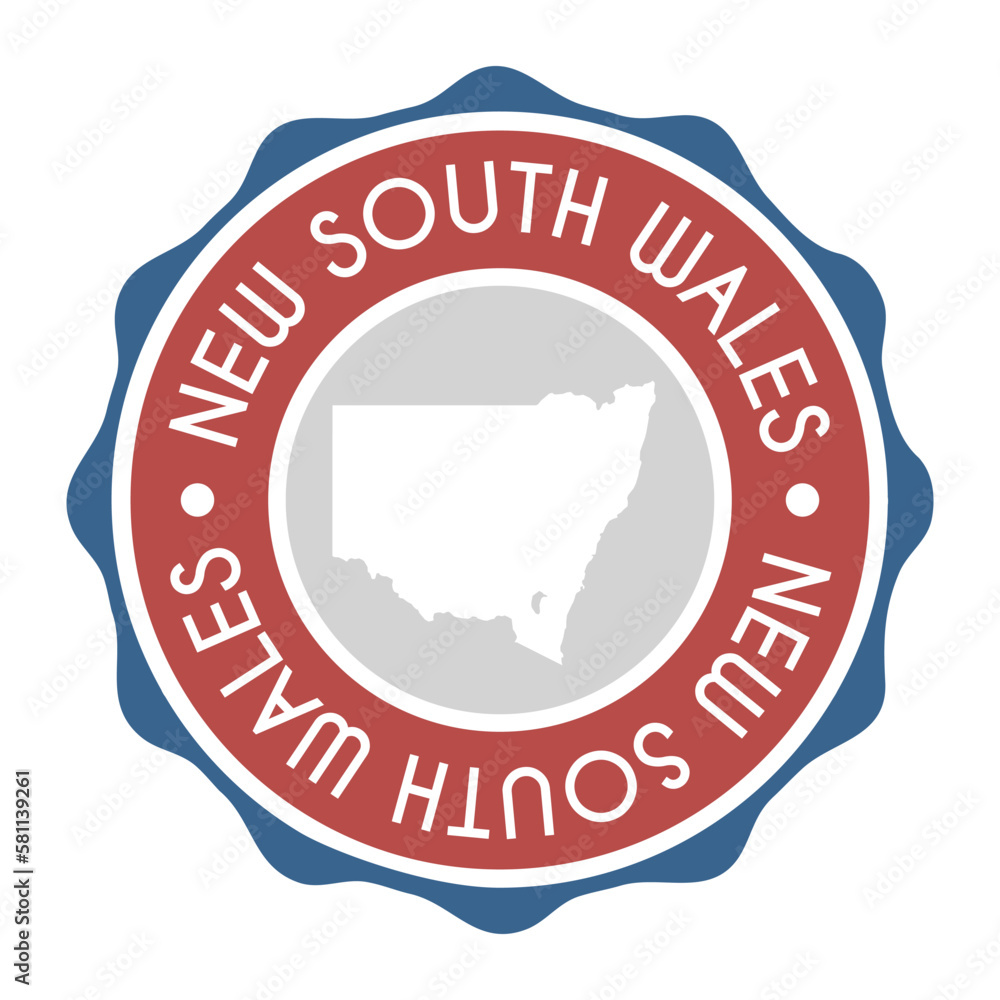 New South Wales, Australia Badge Map Vector Seal Vector Sign. National ...