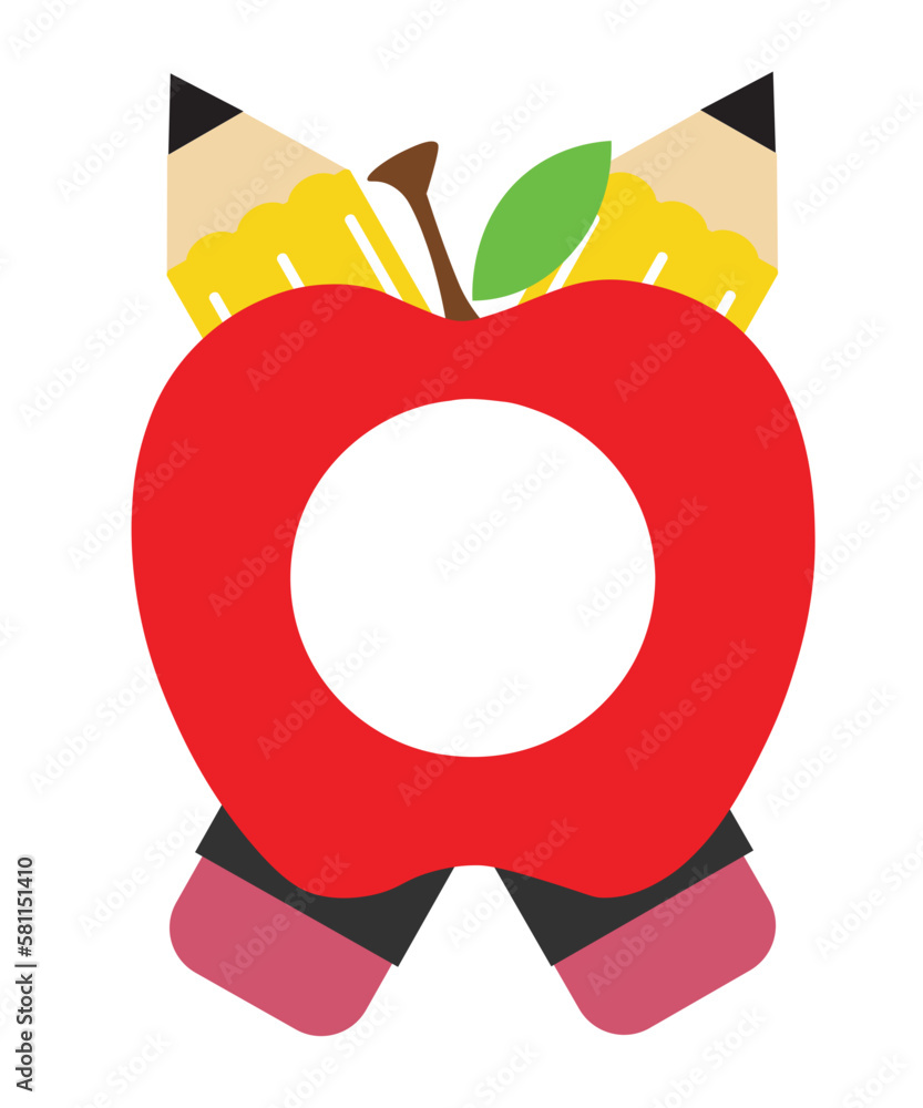 Vektorová grafika „Crayon Split Monogram Svg, crayon svg, teacher svg ...