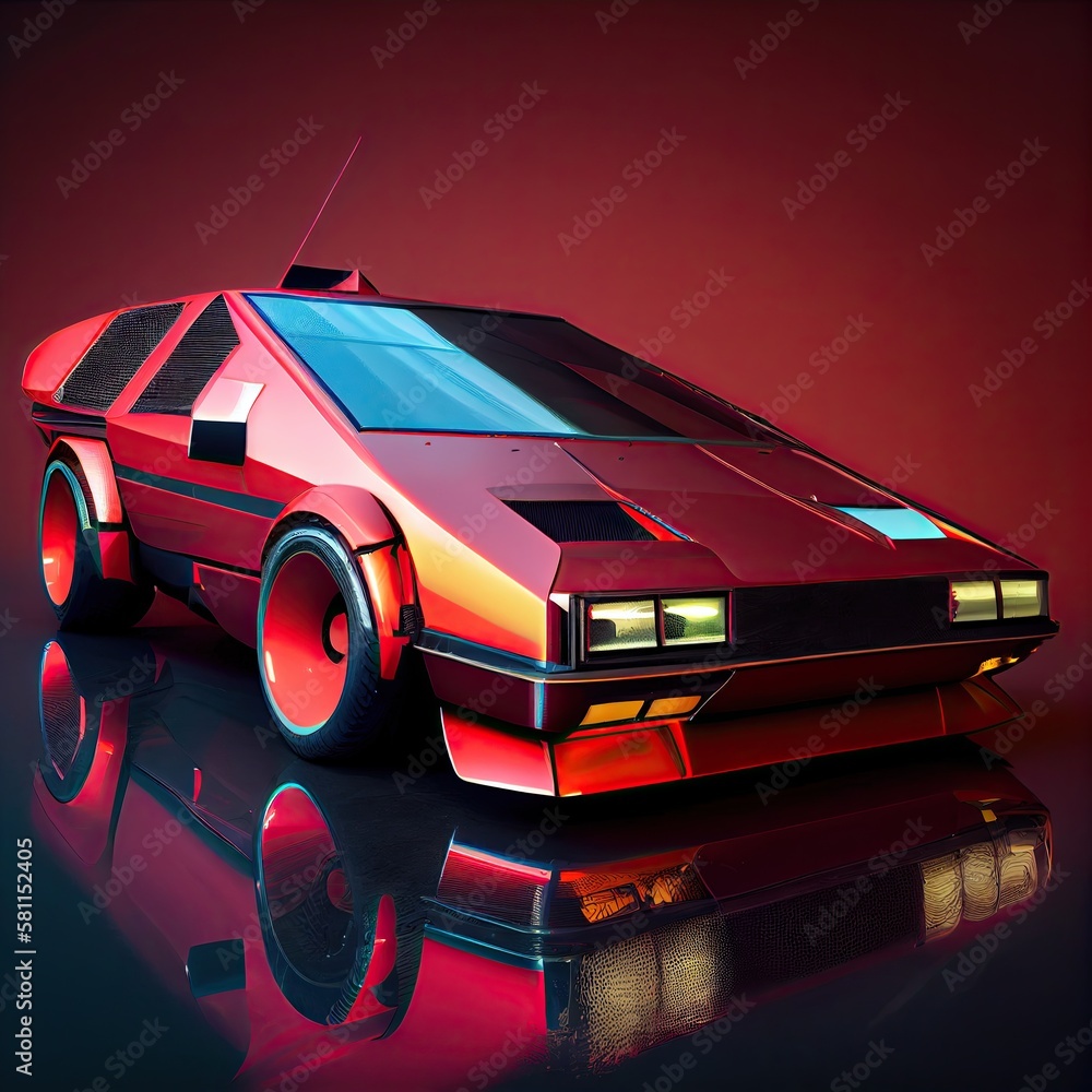 Retro-Futuristic Dream Machine: A Masterpiece of Ultra High Detail and ...