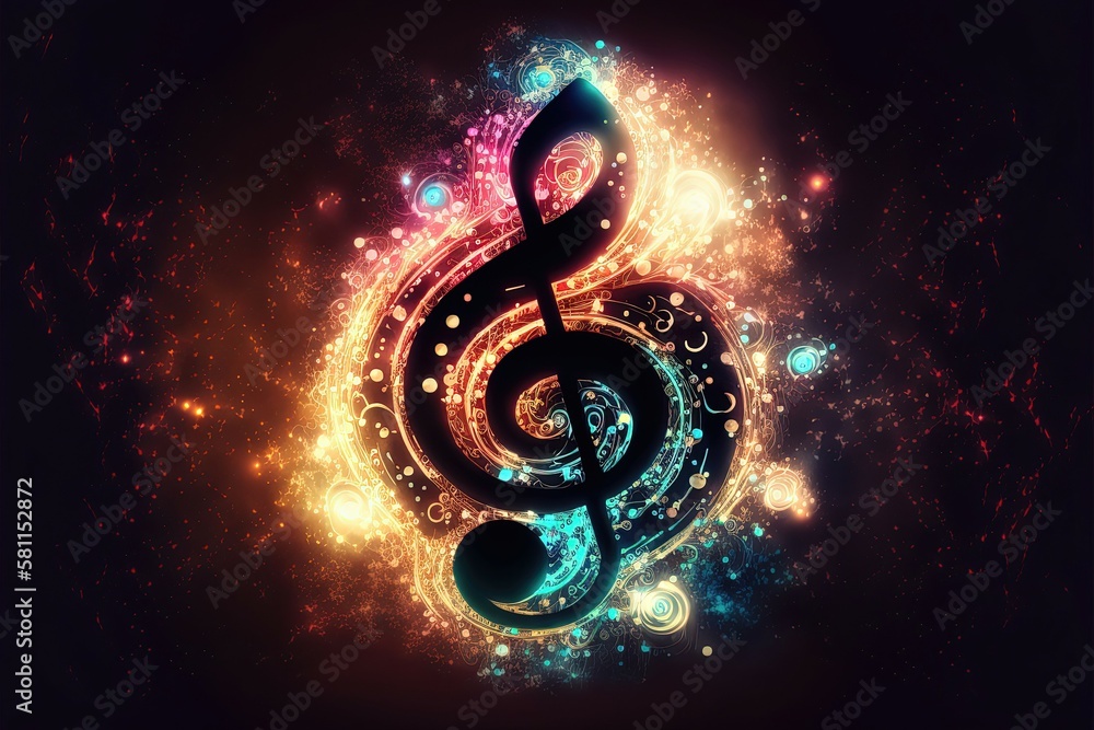 sparkling music background for your next band's concert generative ai ...