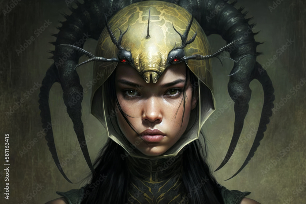 Scorpio zodiac sign as a beautiful girl person. Astrological horoscope ...