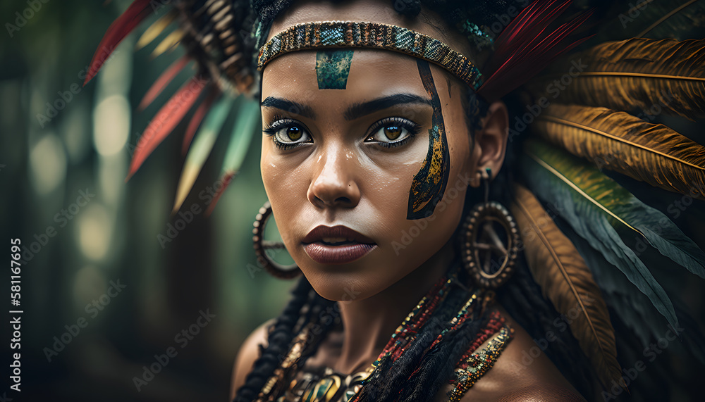 Beautiful Woman of the Amazon, Power and Beauty of the Indigenous ...
