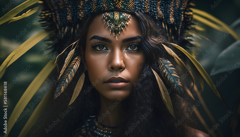 Beautiful Woman of the Amazon, Power and Beauty of the Indigenous ...