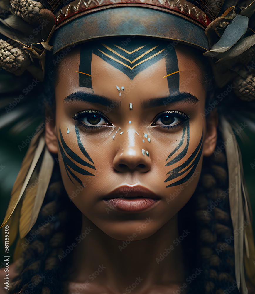 Photo & Art Print Beautiful Woman of the Amazon, Power and Beauty of ...