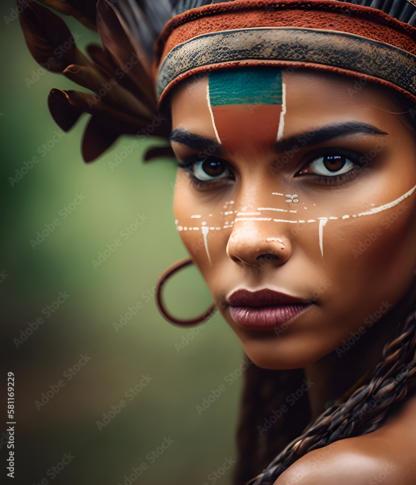 Beautiful Woman of the Amazon, Power and Beauty of the Indigenous ...