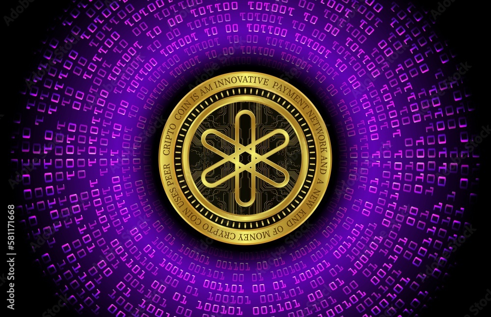 virtual coins and their logos. dent virtual currency logo. 3d ...