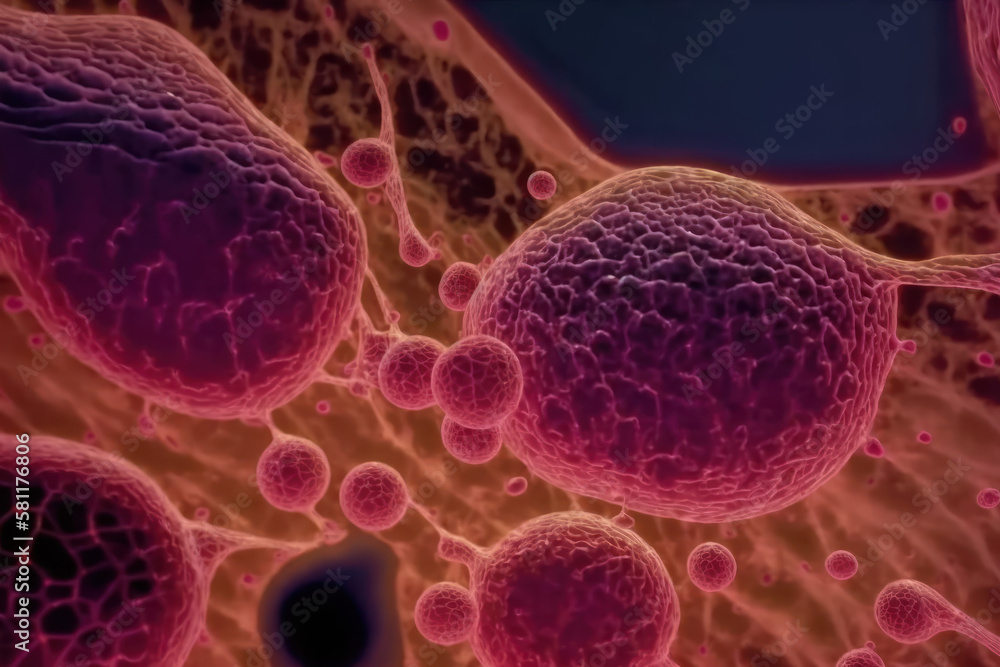 Image au microscope à neutrons de formations cellulaires organiques ...