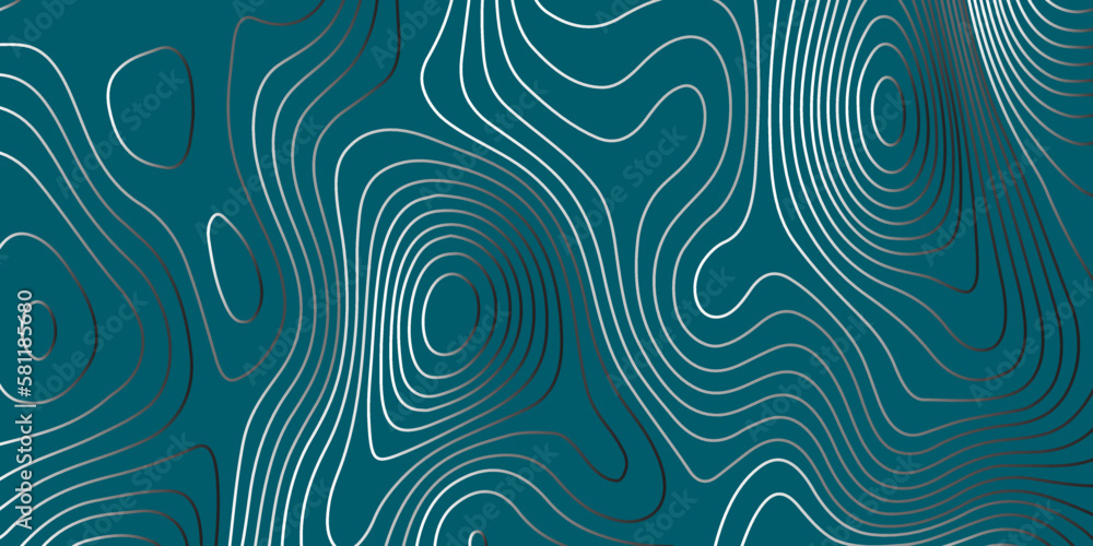 Blue wavy abstract topographic map contour, lines Pattern background ...