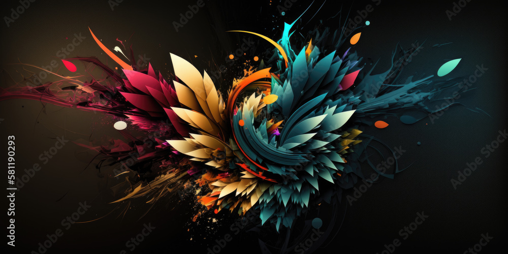 Abstract background. Wallpaper with 3D abstract patterns Stock ...