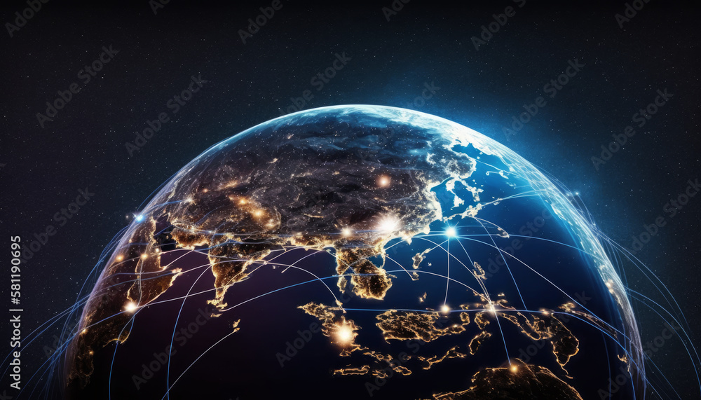 Planet Earth's connections as seen from space at night, the world's ...