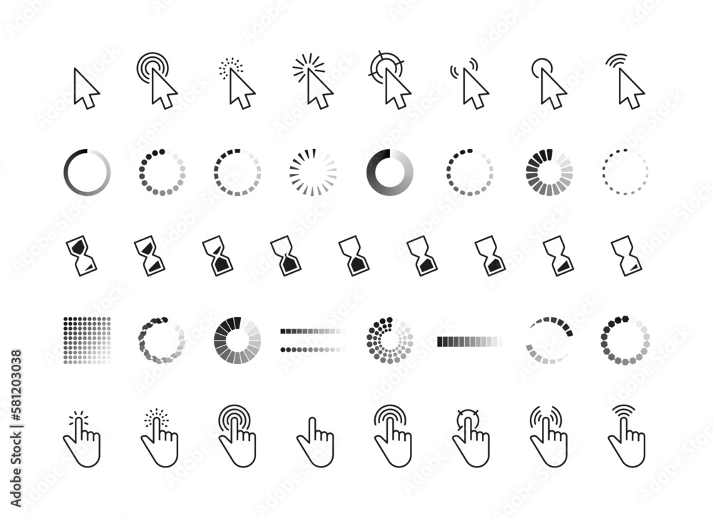 Interface Progress Cursor Pointer Mouse Click Arrow Connection