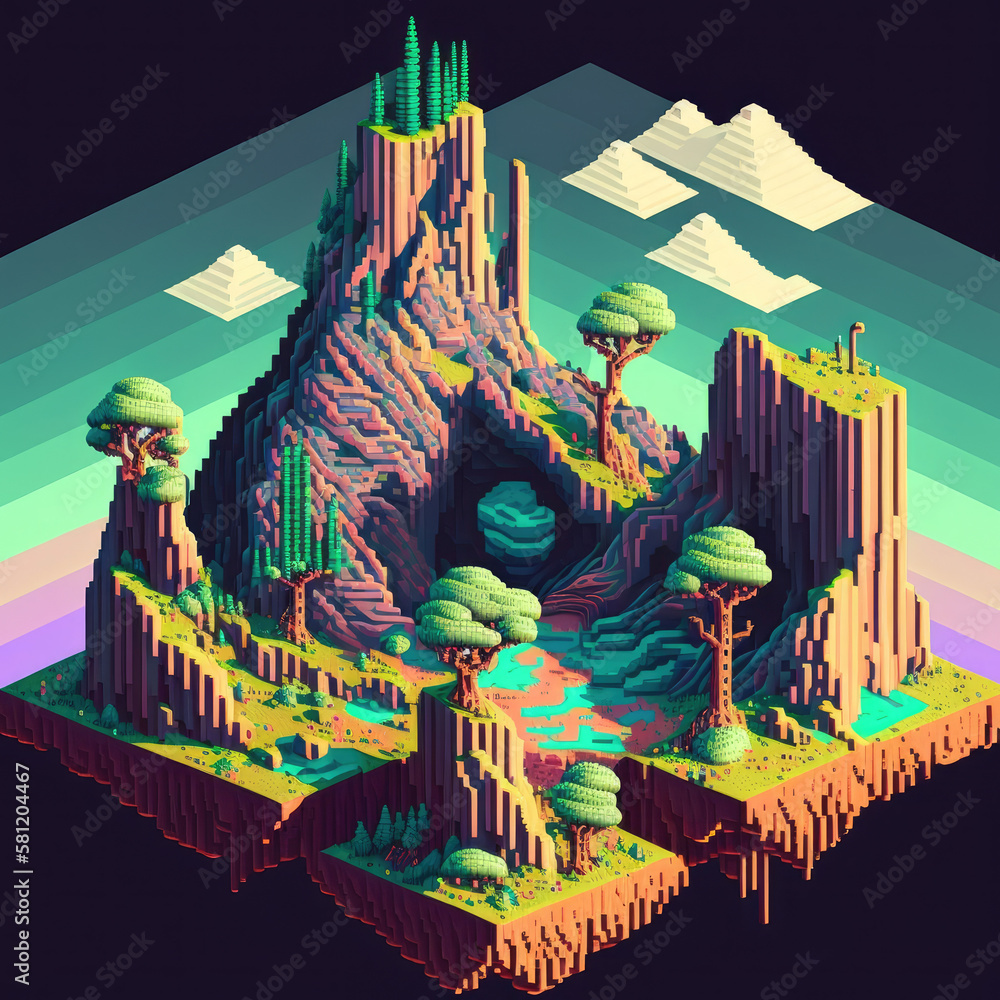 Glitched Dimensional Landscape: A Secret World Revealed in Gigapixel ...