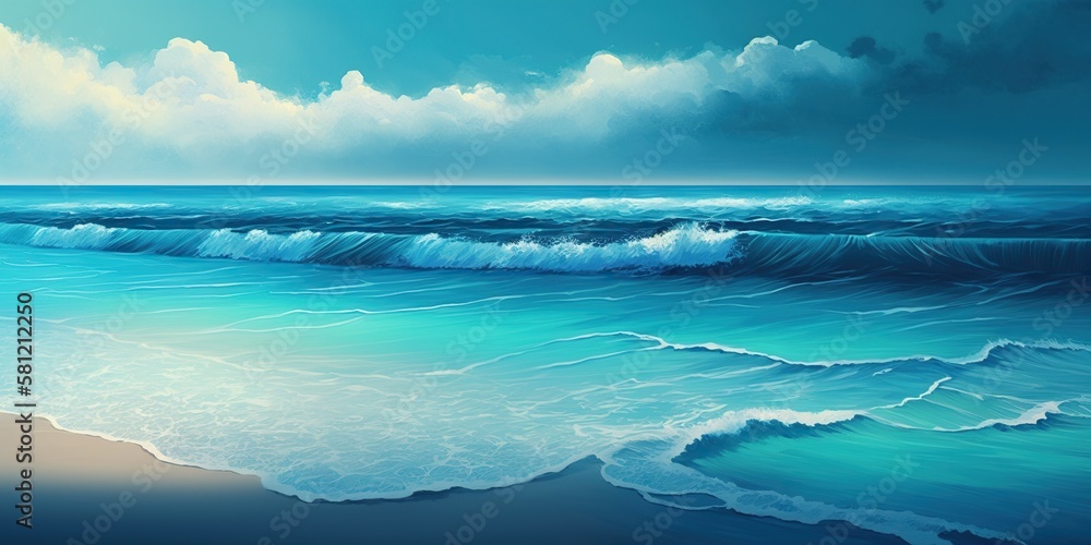 calm blue background with gentle waves promoting relaxation and ...