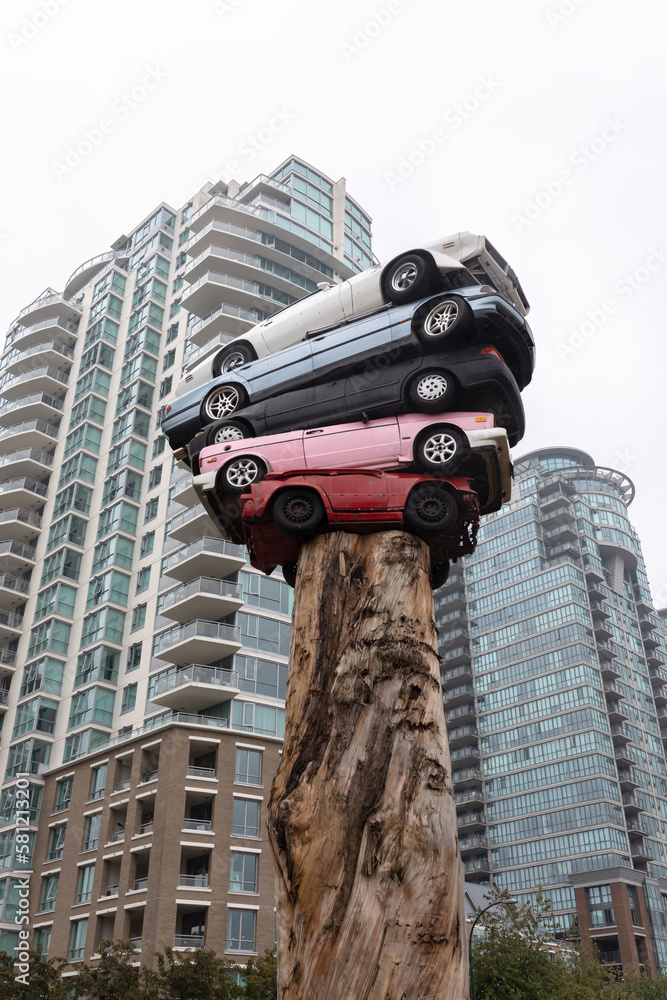 Vancouver, British Columbia, Canada, August, 26, 2018: Trans Am Totem ...