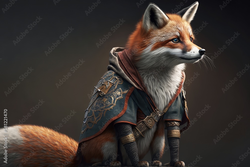 Insanely Detailed Epic Portrait of a Cute Red Fox Cub - Standalone in ...