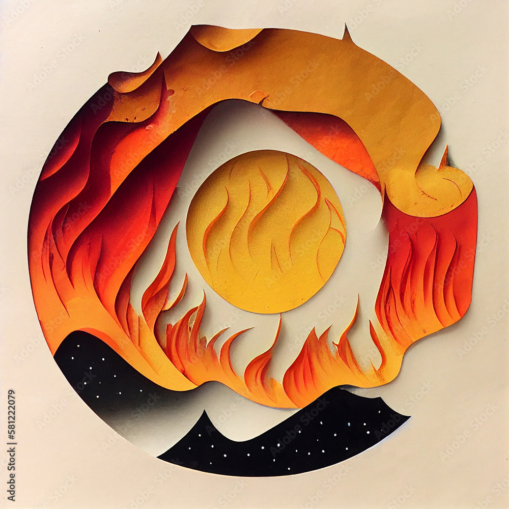 The Element of Fire, fire elemental element abstract symbolic idea of ...