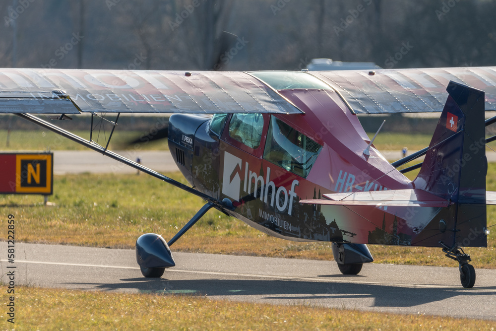 American Champion Super Decathlon airplane in Altenrhein in Switzerland ...