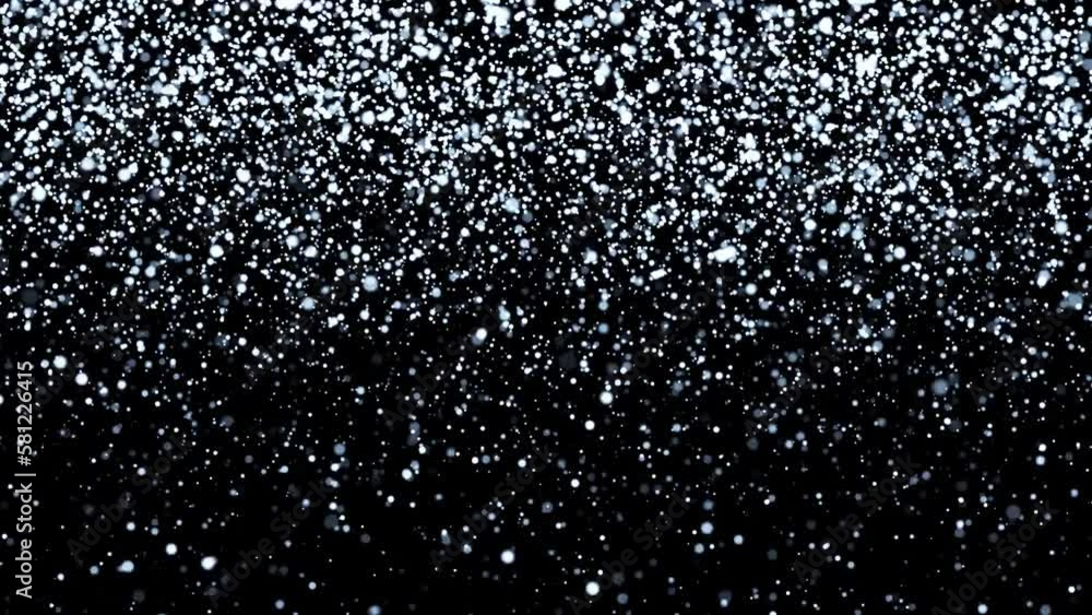 snowfall overlay, black background - winter, slowly falling snow effect ...