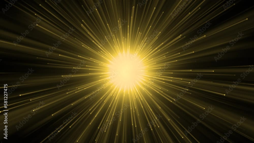 Stockvideo Beautiful luxury gold light aura with magical stardust ...