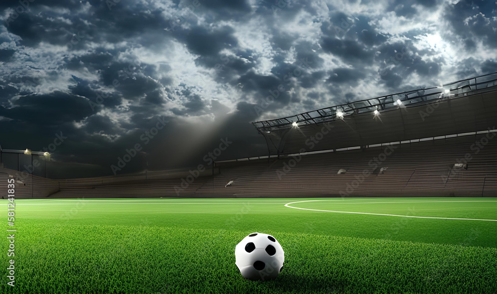 ภาพประกอบสต็อก Football stadium background with full of crowded ...