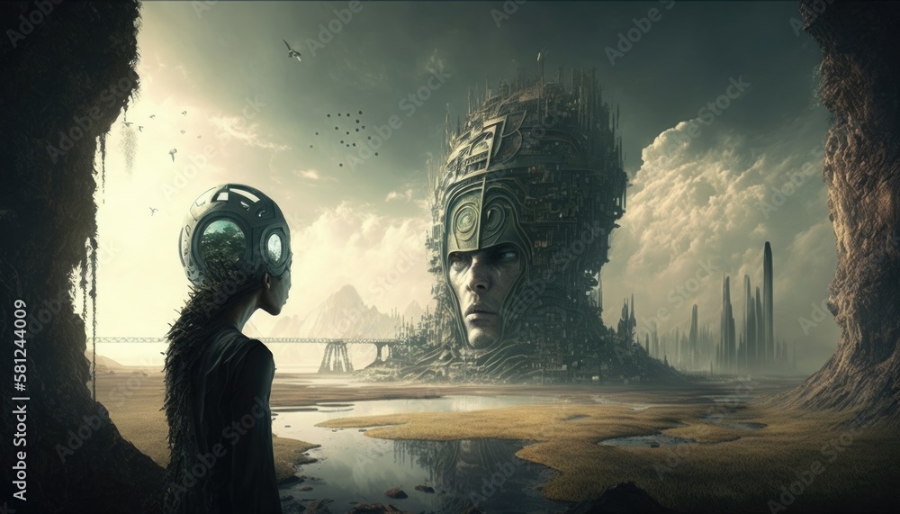 A dystopian landscape of technological singularity human enhancement ...