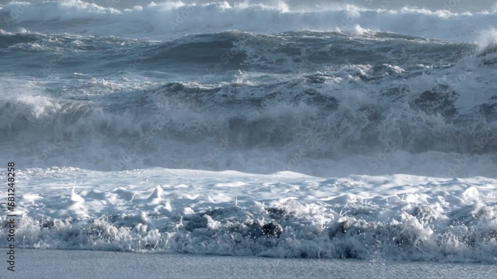 Powerful Ocean Waves, Storm in the Atlantic Ocean, Fabulous sea tide on ...