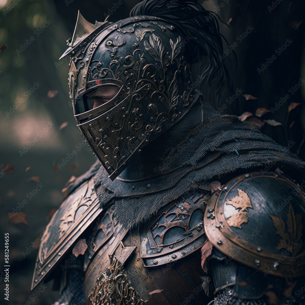 Unleashing the Glory of Medieval Times: A Cinematic Shot of an Isolated ...