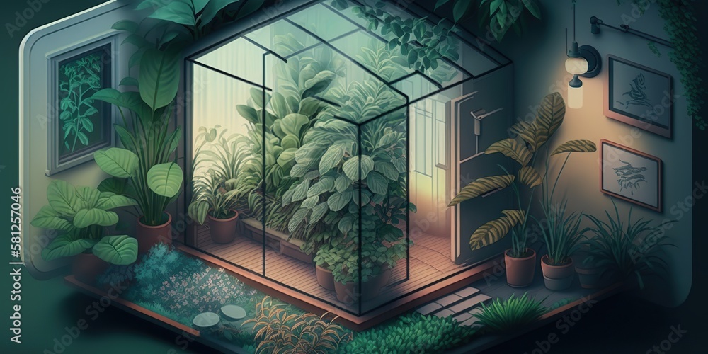 smart house with botanical garden uses ai to monitor and adjust the ...