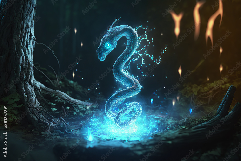 snake, dragon, animal, illustration, sea, seahorse, decoration, tattoo ...