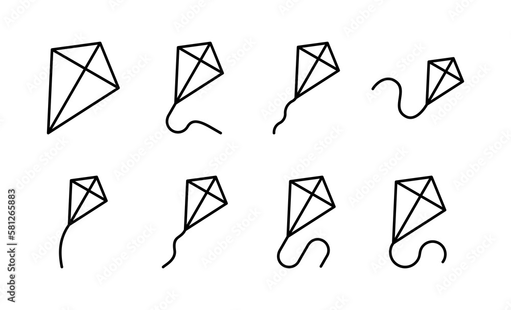 Kite icon vector for web and mobile app. kite sign and symbol Stock ...