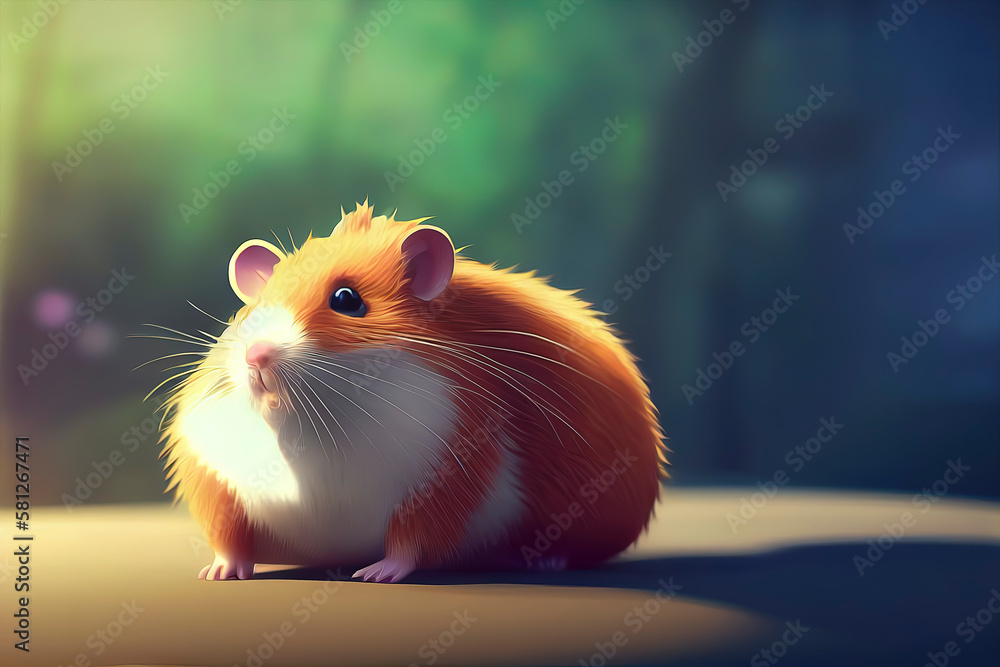 Hamster character illustration exudes cuteness and charm. AI-Generated ...