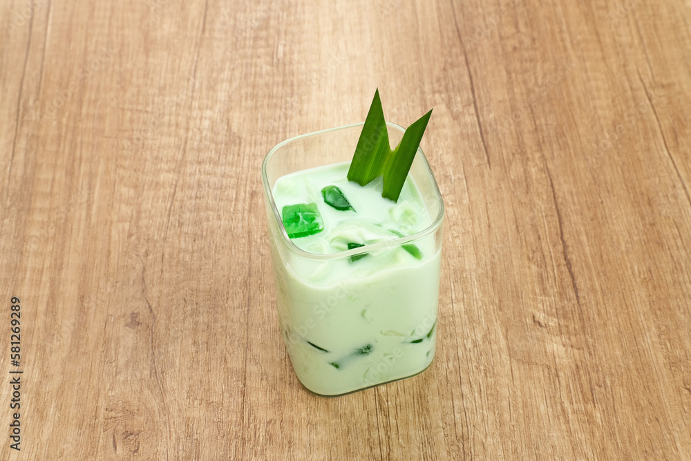 Buko Pandan, a dessert from Philippines, made from jelly, young coconut ...