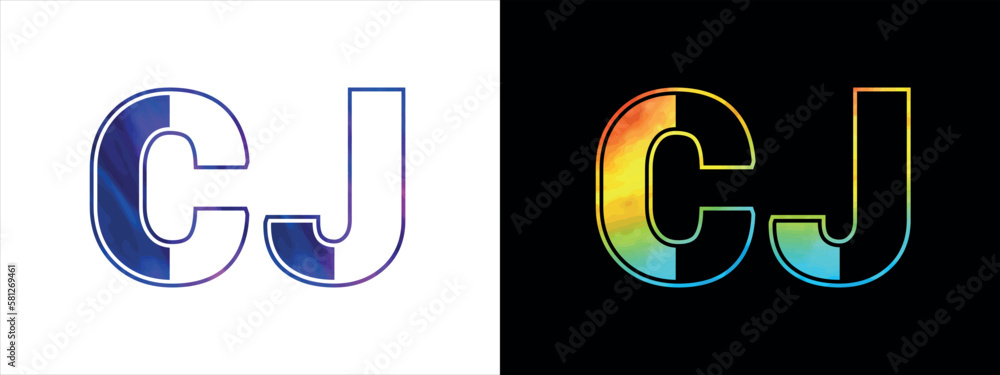 Unique CJ letter logo Icon vector template. Premium stylish alphabet ...