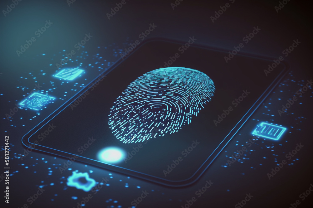 Fingerprint scan provides security access with biometrics ...