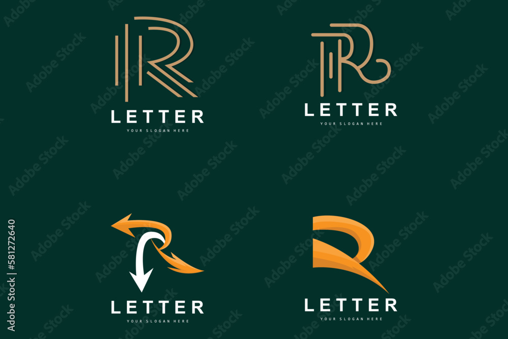 R Letter Logo, Vector Alphabet Symbol, Design For Brand Logos With ...