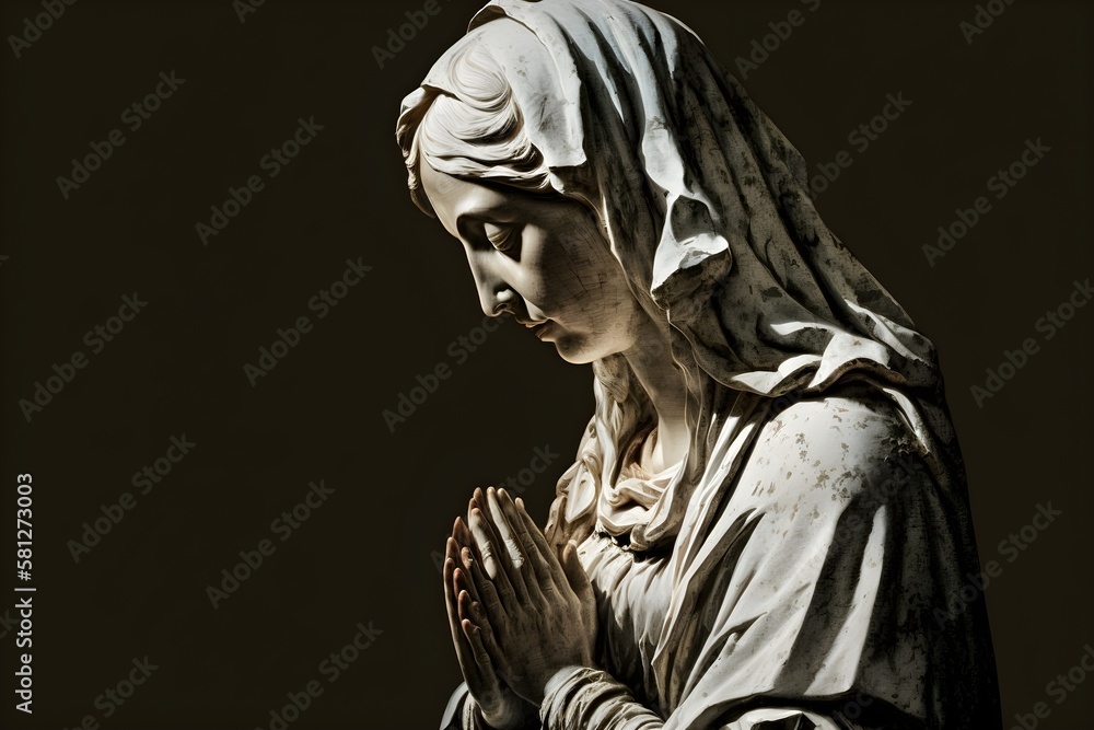 Background of Mary Mother of Jesus Christ. Wallpaper illustration. Side ...